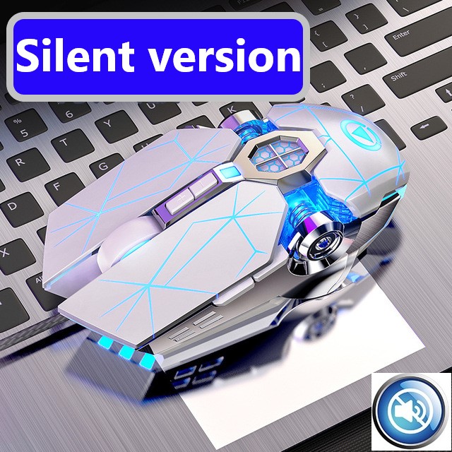 Led rechargeable adjustable gamer silent mouse