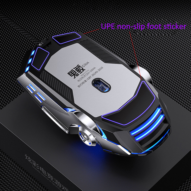 Led rechargeable adjustable gamer silent mouse